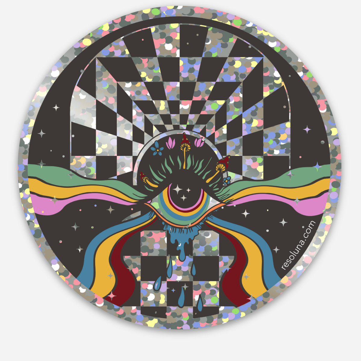 Portal Glitter Sticker – Resoluna